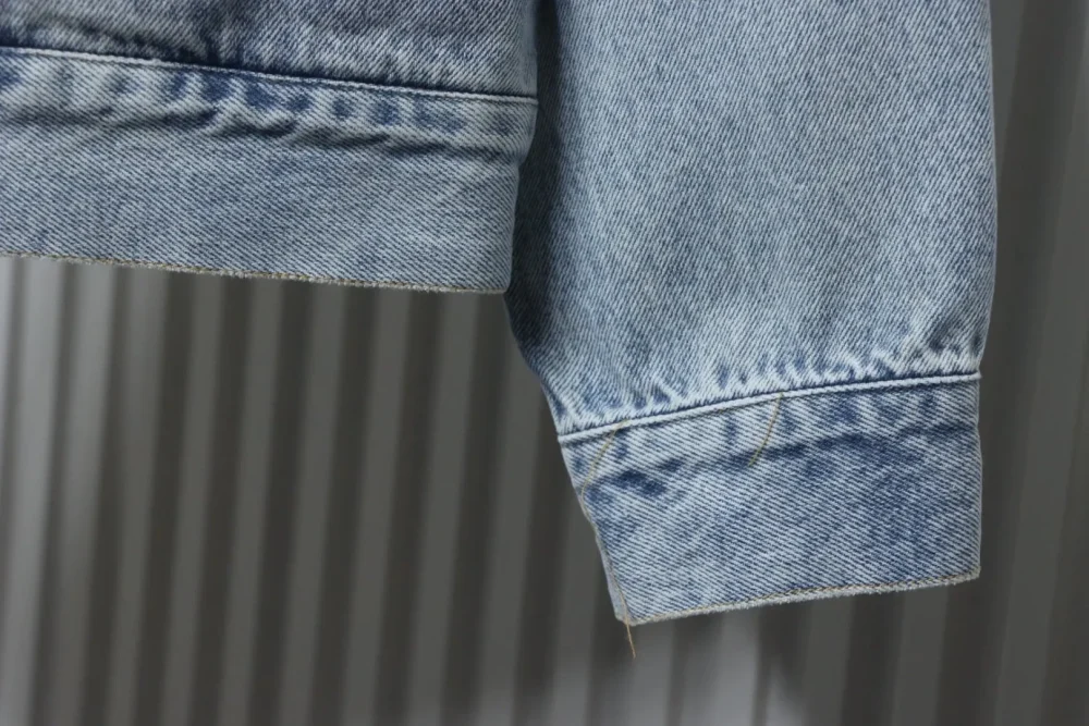 Levi’S X Nike Loose Casual Denim Jacket With Button And Double Pocket ...