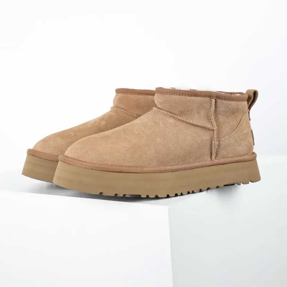 UGG Kids Classic Ultra Mini Platform Ankle Boots Sand - ETKICK Reps