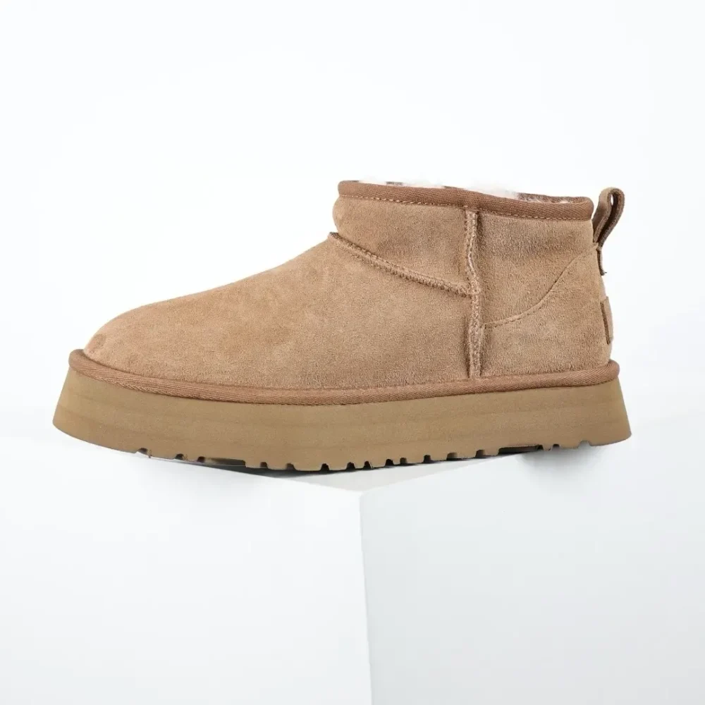 UGG Kids Classic Ultra Mini Platform Ankle Boots Sand - ETKICK Reps