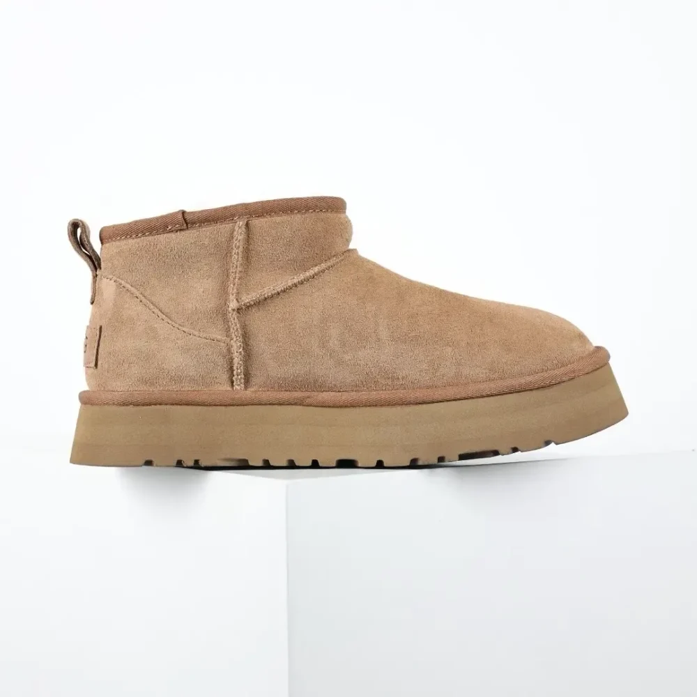 UGG Kids Classic Ultra Mini Platform Ankle Boots Sand - ETKICK Reps